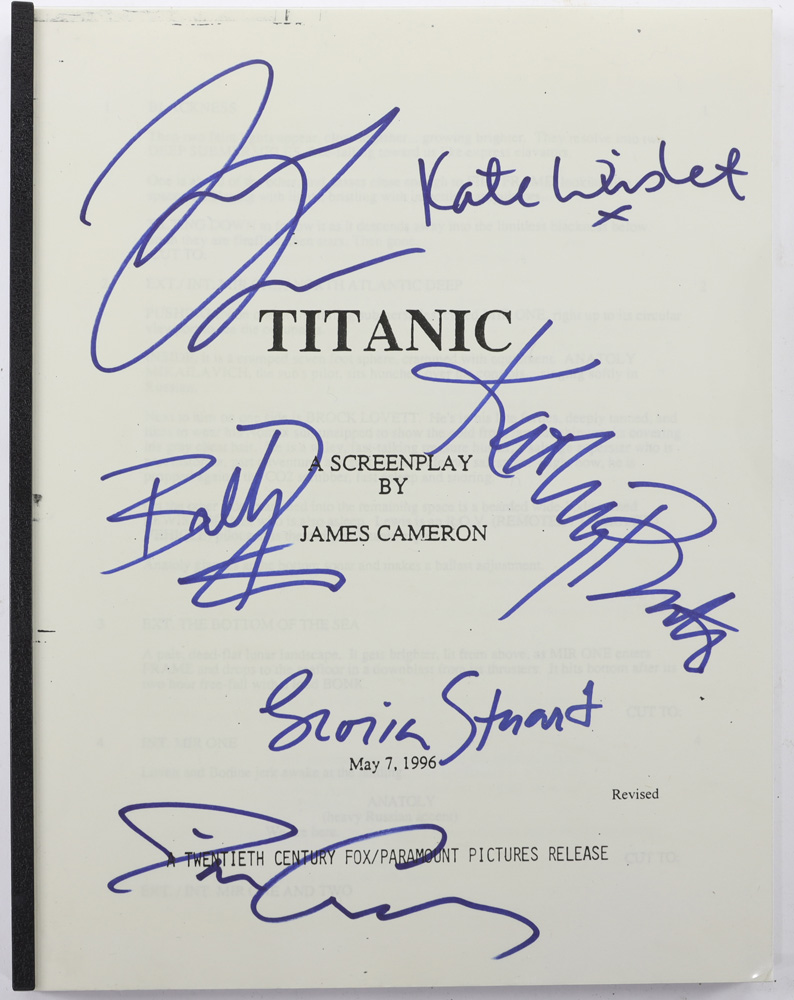 Titanic Script signed by Leo Dicaprio | Barnebys