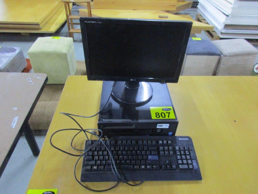 807 - 1 X HP CORE i5 COMPLETE COMPUTER SET .. CONDITION: PLUS 15% VAT ...