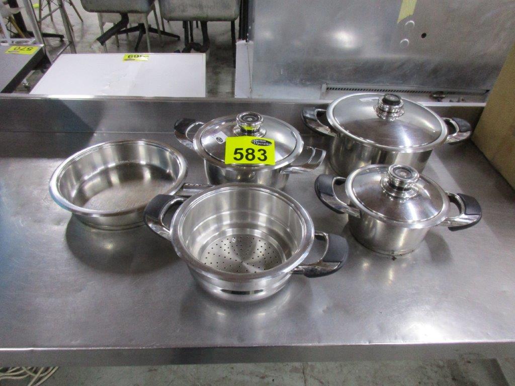 583 - 1 X POT SET .. CONDITION: PLUS 15% VAT & 10% BUYERS PREMIUM
