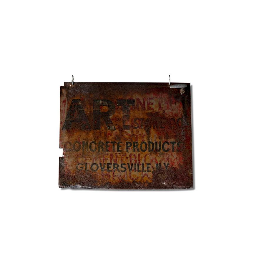 'Concrete Advertising, Gloversville' Metal Sign | Broad Arrow Auctions