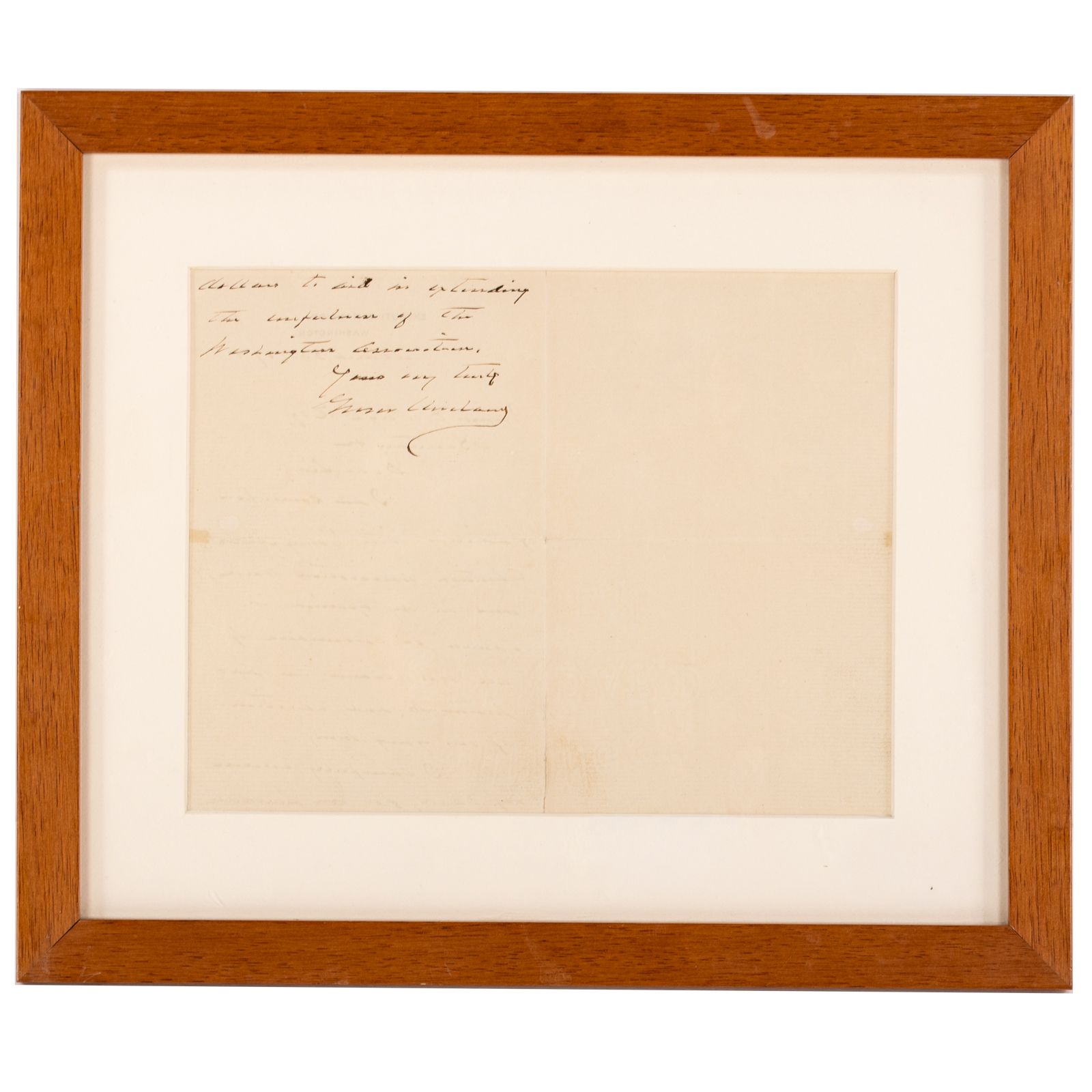 A Presidential Letter, Signed: Grover Cleveland | Alex Cooper - Fine Art