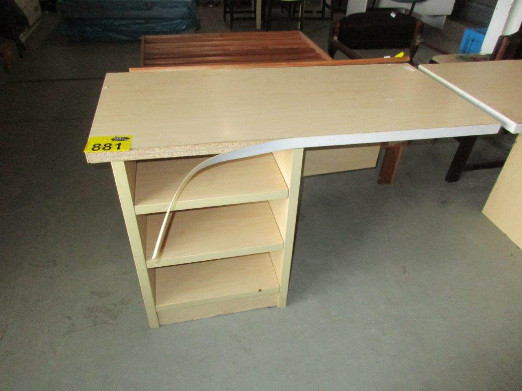 881 - 2 X MAPLE TRAINING TABLE .. CONDITION: PLUS 15% VAT & 10% BUYERS ...