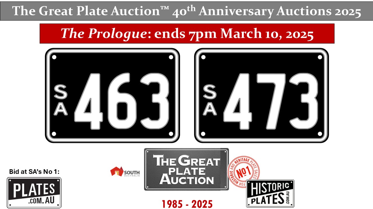 "The Prologue" - The Great Plate Auction™ 2025 with SA '463' + SA '473 ...