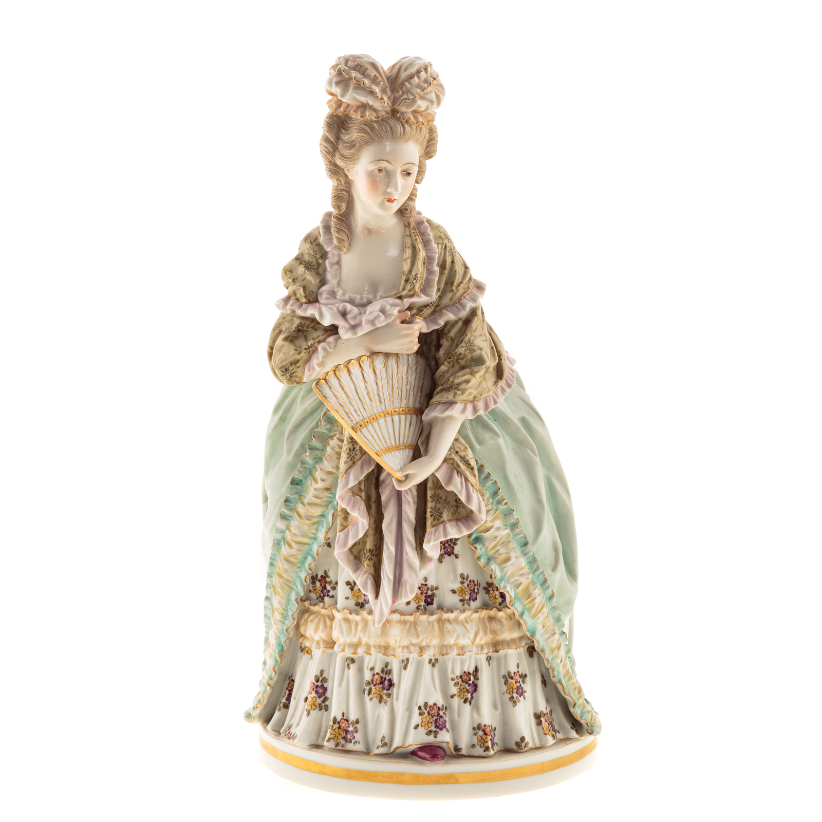 Continental Porcelain Figure of 18th Century Lady | Barnebys