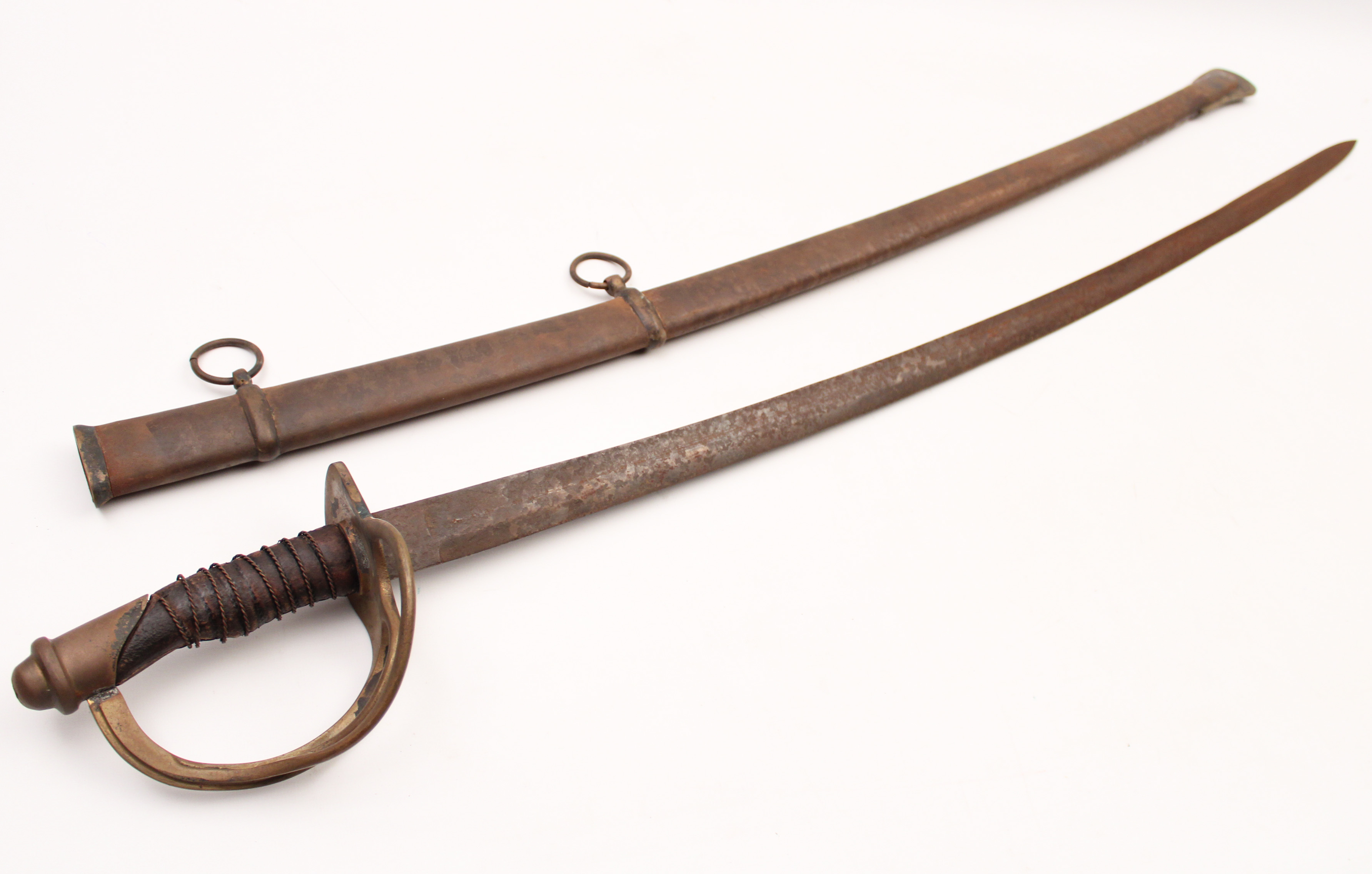 CONFEDERATE STATES LONG SWORD W/METAL SCABBARD | Barnebys