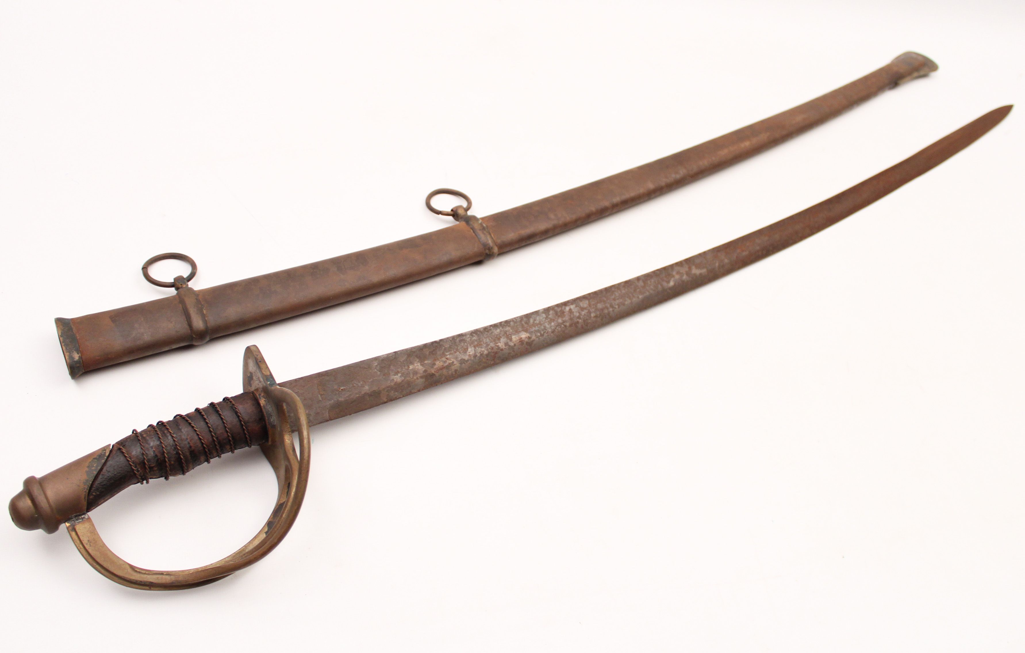 CONFEDERATE STATES LONG SWORD W/METAL SCABBARD | Barnebys