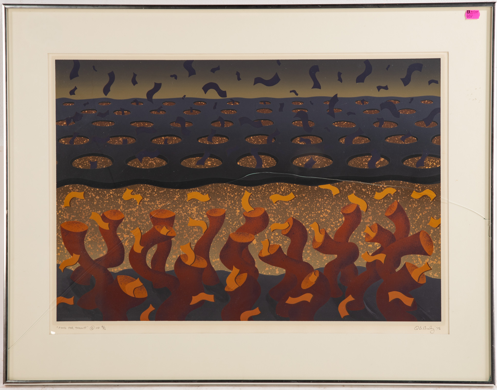 Q.B. Mosley. "Food For Thought," lithograph | Alex Cooper - Fine Art