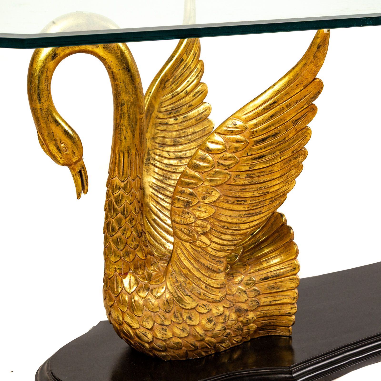 Hollywood Regency Style Gilt Double Swan Table | Alex Cooper - Fine Art