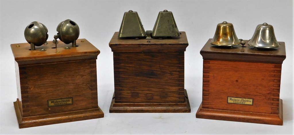 Western Electric Company Antique Oak Ringer Boxes | Barnebys