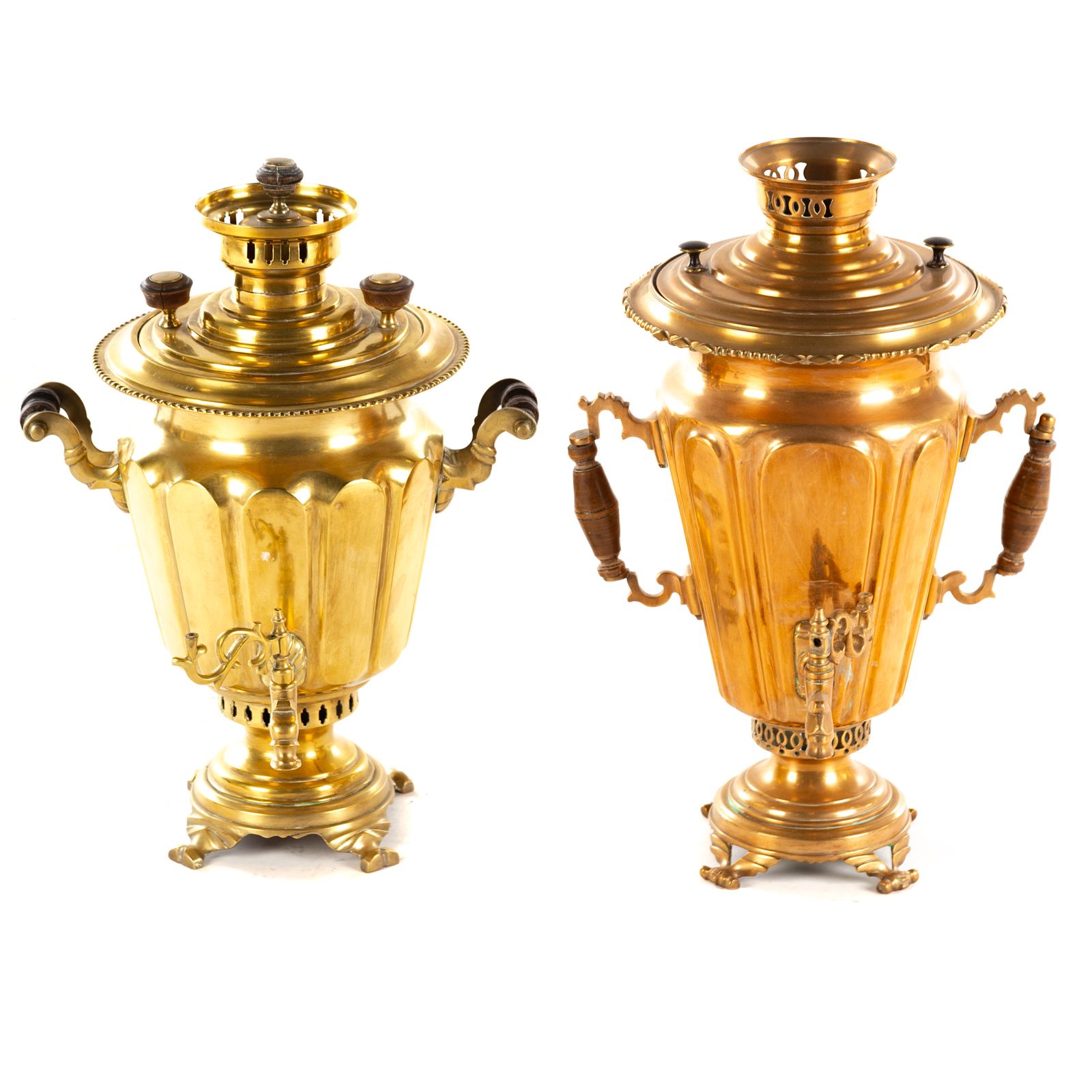 Two Brass Russian Samovars | Alex Cooper - Fine Art