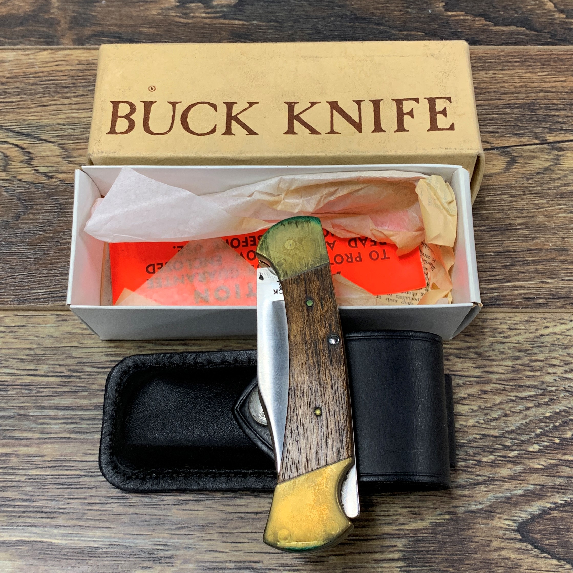 Buck knives 112 in original sheath with factory bo | Barnebys