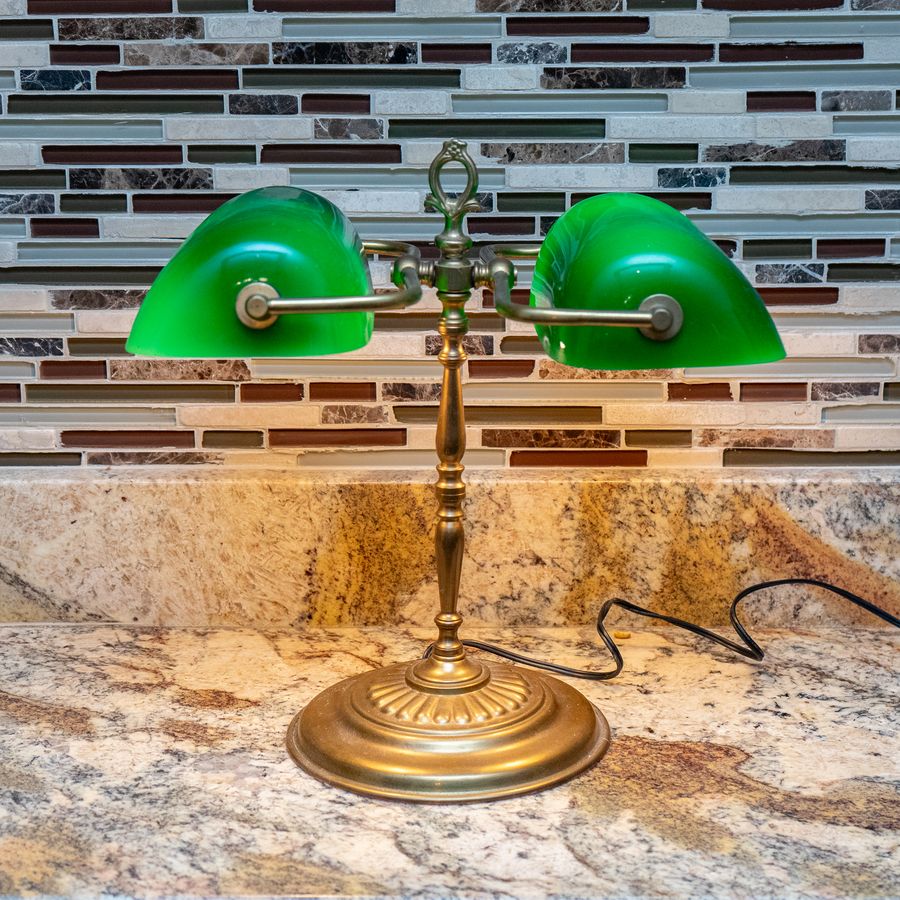 Double Shade Bankers Lamp | Harritt Group, Inc