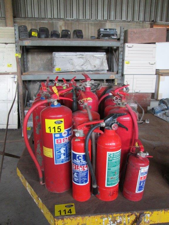115 - ASSORTED FIRE EXTINGUISHER .. CONDITION: PLUS 15% VAT & 10% BUYERS PREMIUM