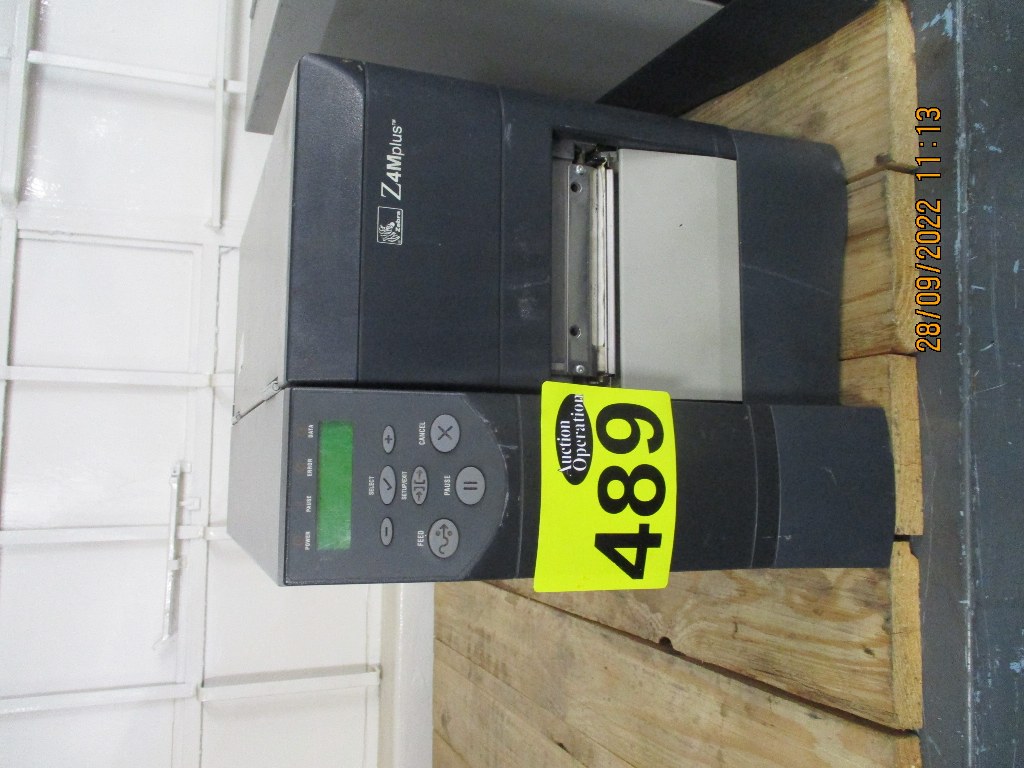 489 - 2 X INDUSTRIAL BARCODE PRINTER .. CONDITION: PLUS 15% VAT & 10% ...