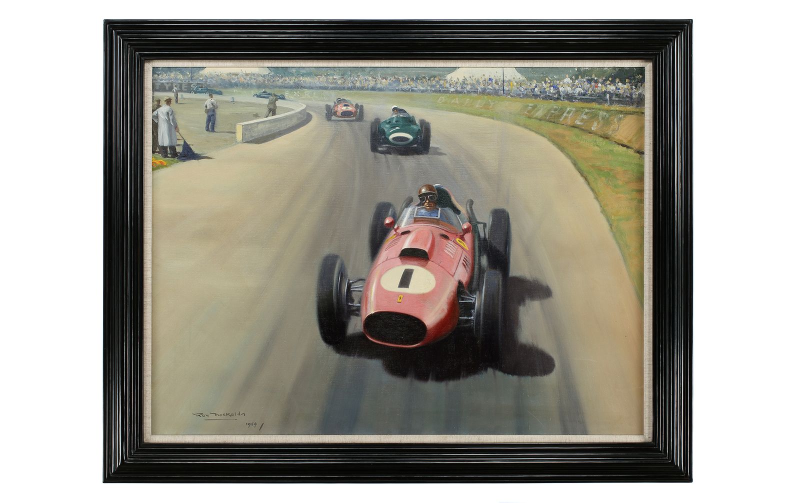 "RAC British Grand Prix at Silverstone, 1958," Original Oil Painting by ...