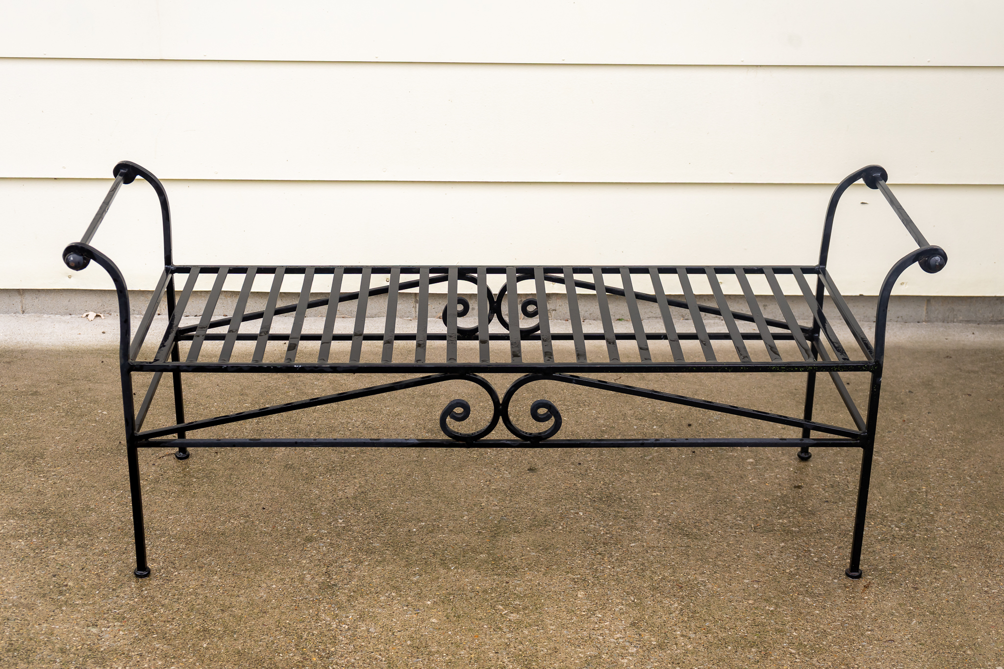 Wrought Iron Garden Bench | Harritt Group, Inc