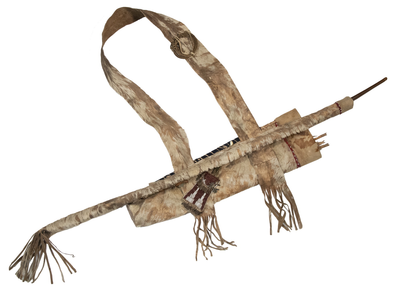 RARE COMANCHE COUGAR OR MOUNTAIN LION HIDE BOW CASE AND QUIVER | Barnebys