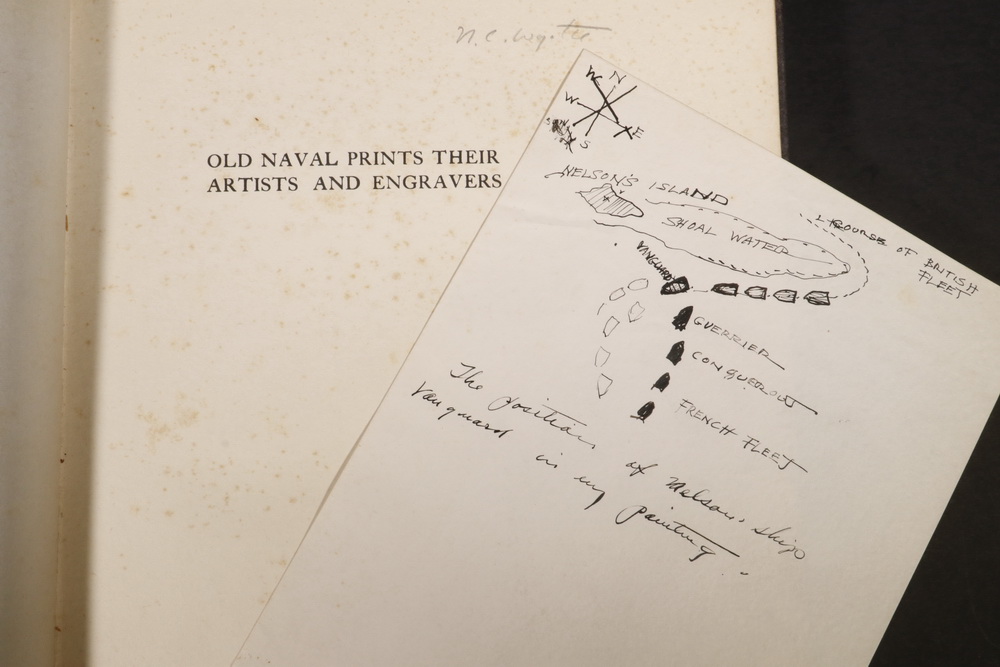 RARE LIMITED EDITION BOOK ON NAVAL PRINTS, OWNED AND SIGNED BY N.C ...
