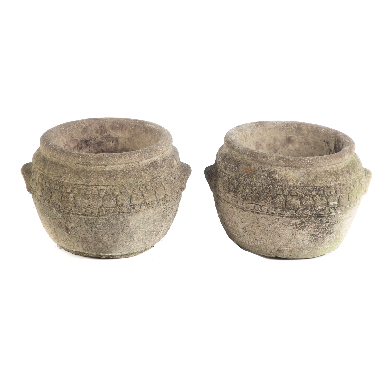 A Pair of Victorian Style Concrete Jar Form Planters | Barnebys